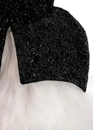 TULLEEN Glitter & Tulle Dress - Black