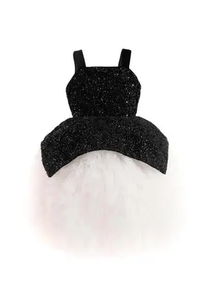 TULLEEN Glitter & Tulle Dress - Black