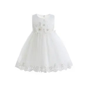 TULLEEN Embroidered Blooming Bow Dress