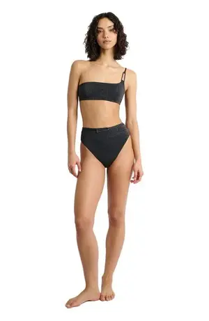 Onia Shimmer Alaia Bikini Top - Black