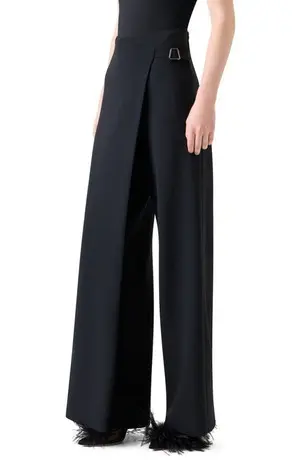 Akris Foss Apron Front Wool Blend Pants