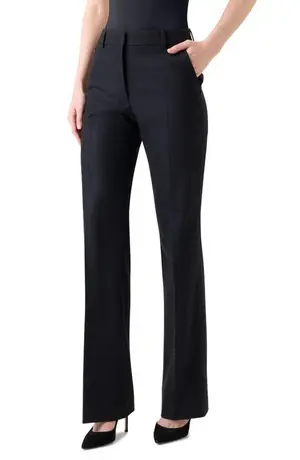 Akris Marilyn Stretch Wool Bootcut Pants