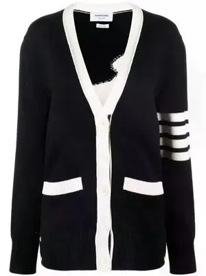Thom Browne 4-bar Stripe Cardigan - Blue