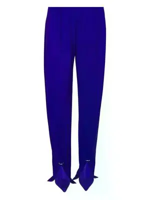 MUGLER Pleated Split-hem Trousers - Blue