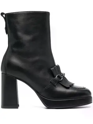 NEROGIARDINI 90mm Leather Boots With Horsebit Detail