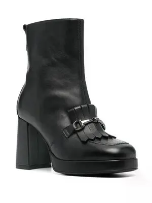 NEROGIARDINI 90mm Leather Boots With Horsebit Detail