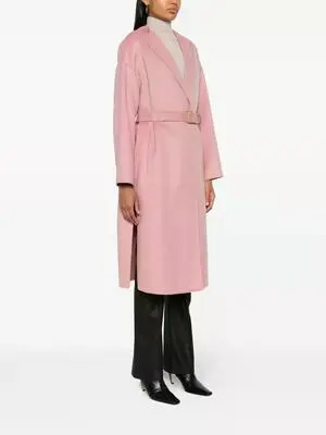 N_8 MILANO Belted Wool-cashmere Trench Coat
