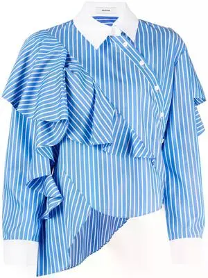BESFXXK Long-sleeve Striped Shirt - Blue