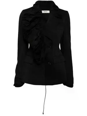BESFXXK Draped Double-breasted Blazer