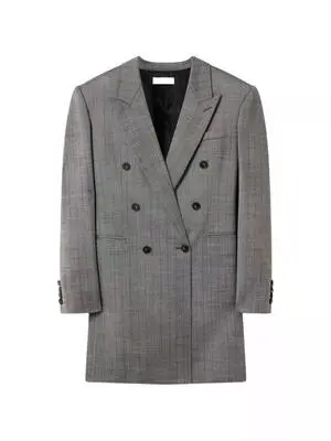 Stella McCartney Pinstripe Double-breasted Coat - Grey