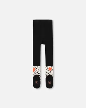 DEUX PAR DEUX Dalmatian Patterned Knit Tights