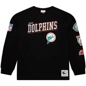 Mitchell & Ness Miami Dolphins Training Camp Vintage Logos Long Sleeve T-shirt