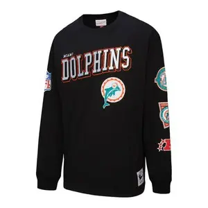 Mitchell & Ness Miami Dolphins Training Camp Vintage Logos Long Sleeve T-shirt