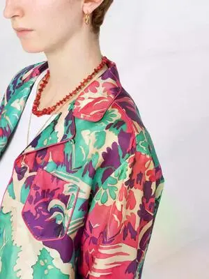 Red Valentino Abstract-print Silk Shirt