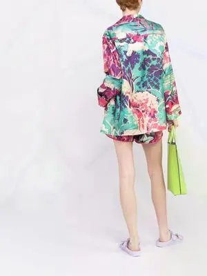 Red Valentino Abstract-print Silk Shirt