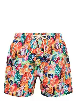 BOARDIES Abstract-print Swim Shorts - Multicolour