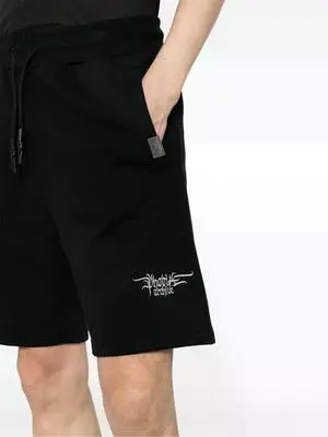 PHOBIA Embroidered Logo Cotton Shorts