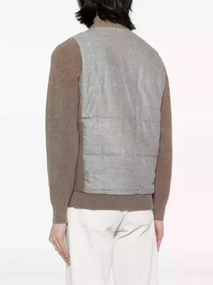 Luciano Barbera Panelled Ribbed-knit Jacket
