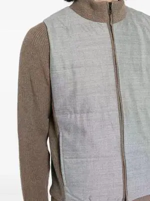Luciano Barbera Panelled Ribbed-knit Jacket