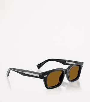 Brunello Cucinelli Acetate Square Sunglasses - Black