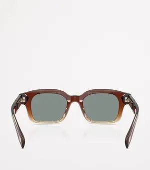 Brunello Cucinelli Acetate Square Sunglasses - Red
