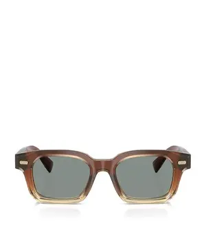 Brunello Cucinelli Acetate Square Sunglasses - Red