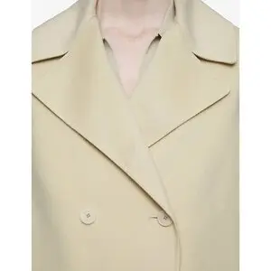 JOSEPH Wool And Silk-blend Double-breasted Jacket - Affogato