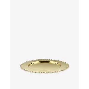 ALESSI Edges Pvd-brass And Stainless-steel Placemat 32.5cm - Gold