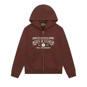 DENIM TEARS Adg Zip Hoodie - Brown