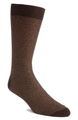 CANALI Geo Jacquard Cotton Dress Socks