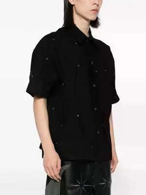 KUSIKOHC Multi-rivet Denim Short Sleeves Shirt