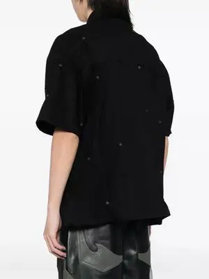 KUSIKOHC Multi-rivet Denim Short Sleeves Shirt