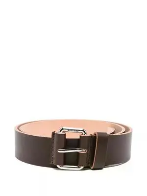 Moschino Leather Buckle Belt - Brown
