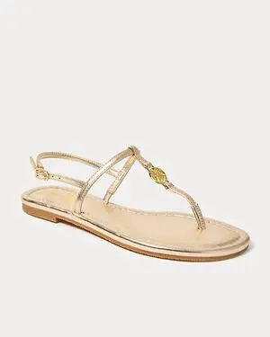 Lilly Pulitzer® Delilah Logo Sandal - Gold