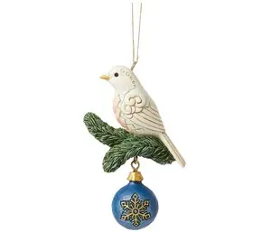 JIM SHORE Heartwood Creek Blue & Gold Dove Orna Ment 3.74in H - One-color