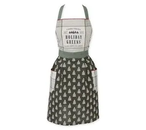 DESIGN IMPORTS Holiday Greens Printed Apron - One-color