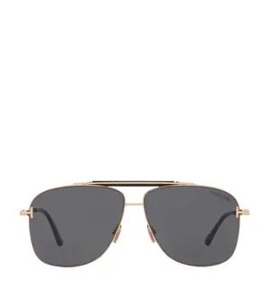 TOM FORD Jaden Aviator Sunglasses - Silver