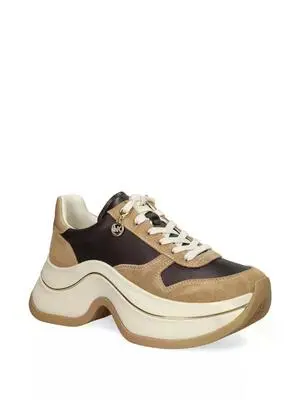 Michael Kors Leather Suede Platform Sneakers