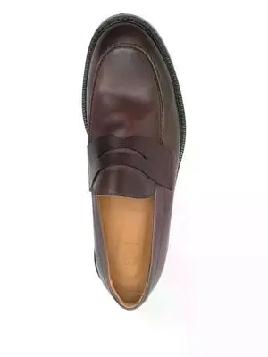 Eleventy Penny Leather Loafers