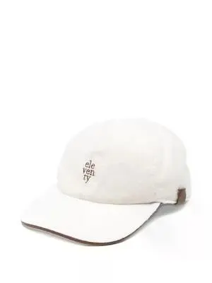 Eleventy Wool Baseball Cap - White