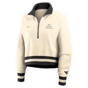 Nike West Virginia Legacy College Cropped Quarter-zip Crew