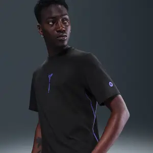 Nike Fc Barcelona Primary Away Kobe Dri-fit Soccer Short-sleeve Top - Black