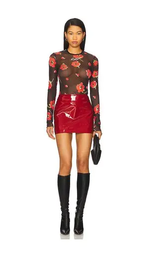 Moschino Sheer Floral Long Sleeve