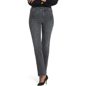 NYDJ Marilyn High-waist Straight-leg Jeans - Grey Daniela Ditsy