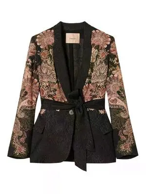 TWINSET Paisley-print Belted Blazer