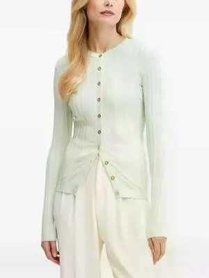 Elisabetta Franchi Ribbed Buttoned Cardigan