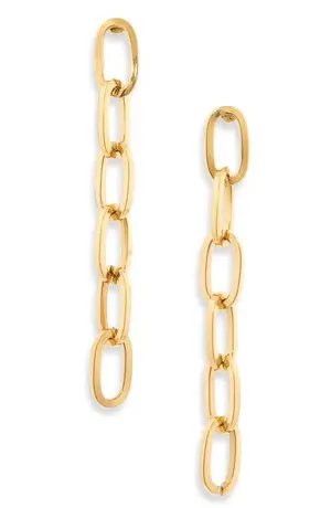 Nordstrom Paper Clip Chain Drop Earrings - Gold