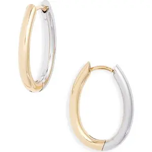 Nordstrom Waterproof Two-tone Oval Hoop Earrings