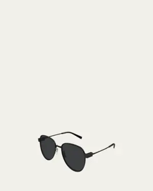 Saint Laurent Metal Aviator Sunglasses - Black