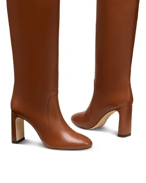 STUART WEITZMAN Babette Tubo 85 Boots - Luxe Saddle